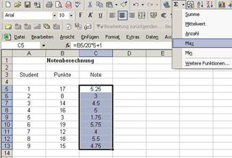Grundlagen in EXCEL